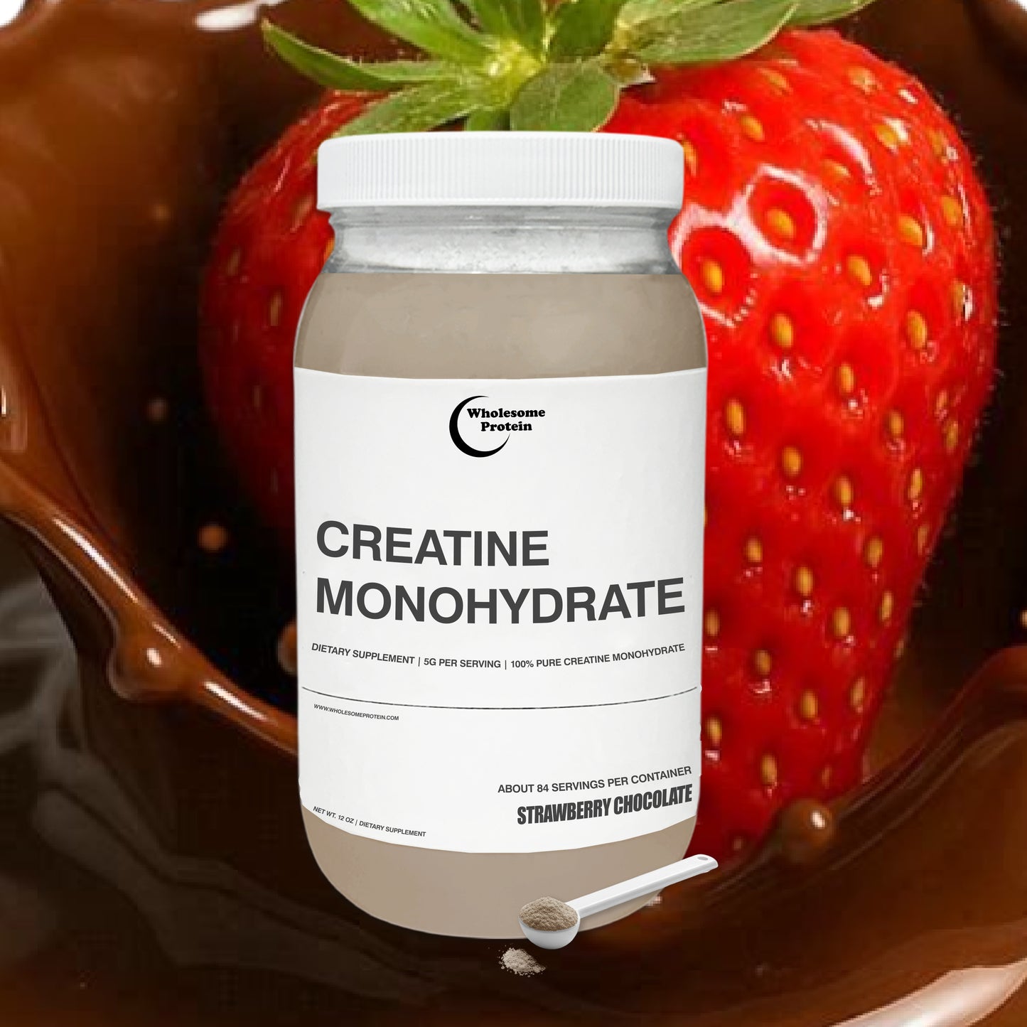 WHOLESOME PROTEIN 100% CREATINE MONOHYDRATE - STRAWBERRY CHOCOLATE ...